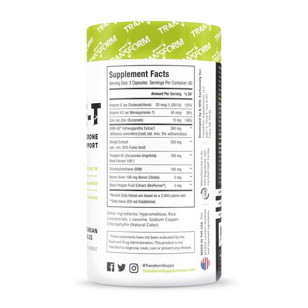 TRUE-T Natural Testosterone Support - Tranform Supplements